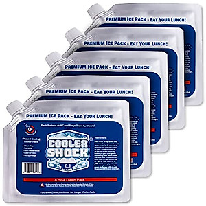 Cooler Shock Reusable Ice Pack - For Lunch Bags and Coolers, Long-Lasting Cold Freezer Packs for Lunch Boxes and Containers - Ice Packs for Cooler, School, Beach, Camping, Fishing