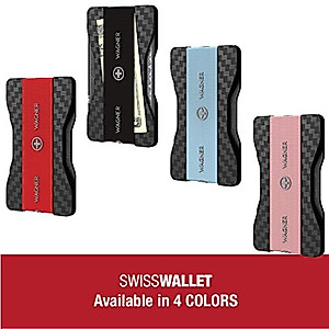 Slim Card Holder for Back of Phone with Integrated Elastic Phone Holder. Keep a Firm and Safe Grip on Your Phone and Store up to Eight (8) Credit Cards or Many Business Cards in Style