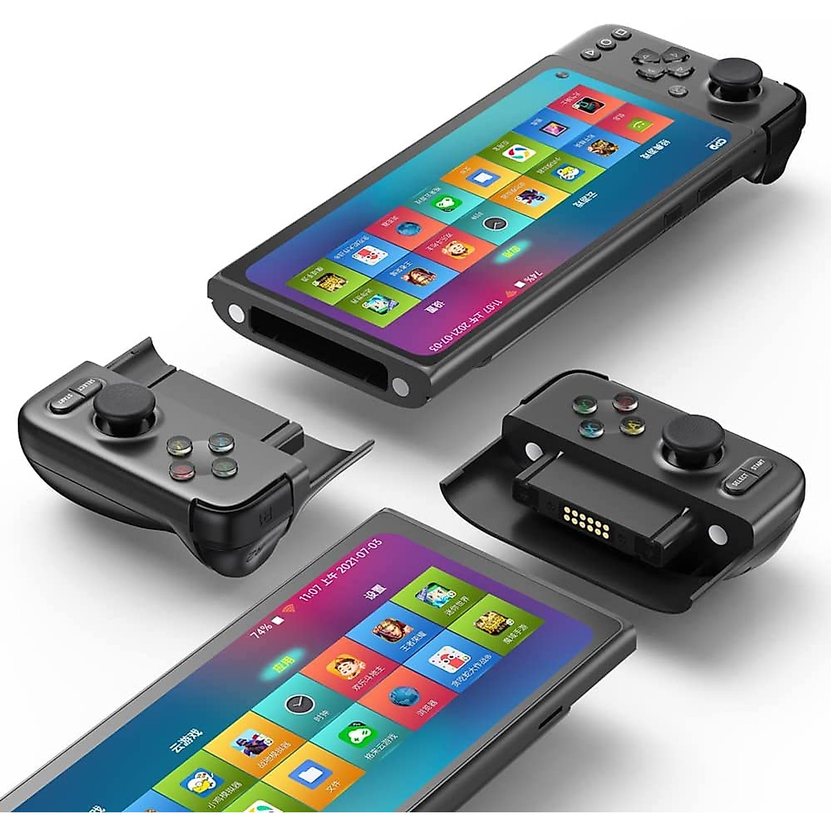 GPD XP 6.81 Inches Modularity Design Handheld Gaming Console 2400X 1080 Resolution Touchscreen Android 11 Portable Video Game Player CPU MediaTek Helio G95,8 Core,6GB RAM/128GB Storage