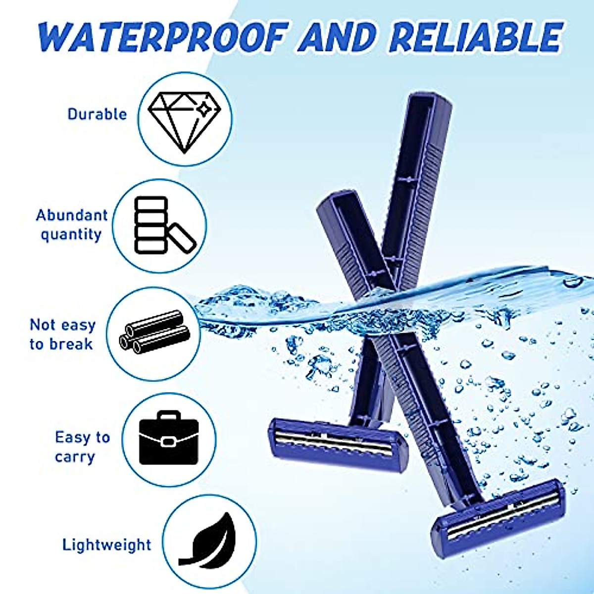 Twin Blade Razors for Men Stainless Steel Men Razors Disposable Plastic Men Shaving Razors Multipurpose Portable Shave Razor Manual Men's Disposable Razors for Bathing Hotel Travel (200 Pieces)