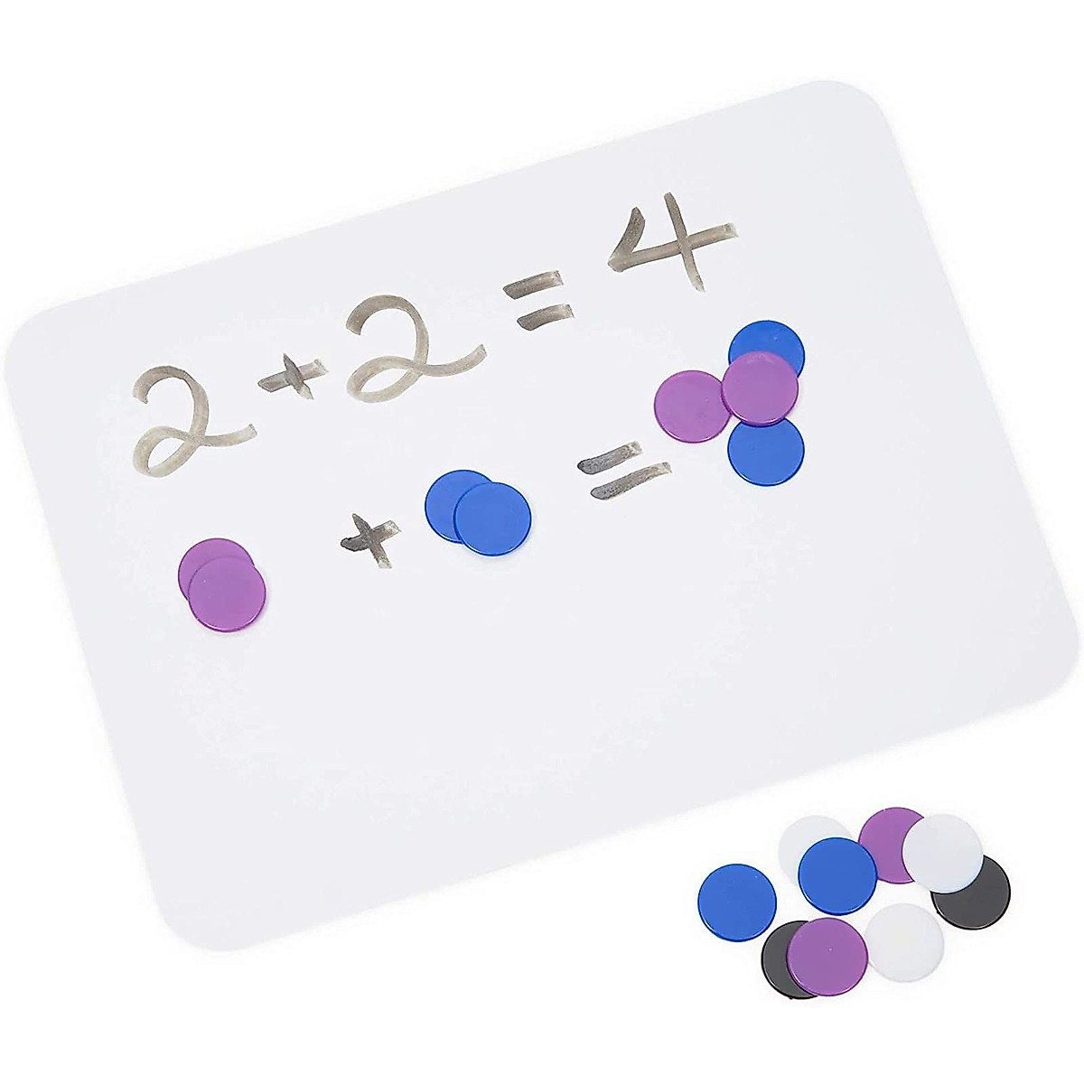 Plastic Counting Chips for Math, Bingo, Poker (4 Colors, 1 In, 240 Pieces)