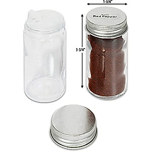 Simple Houseware 30 Spice Gripper Clips Strips Cabinet Holder + 12-Pack Spice Bottles w/label
