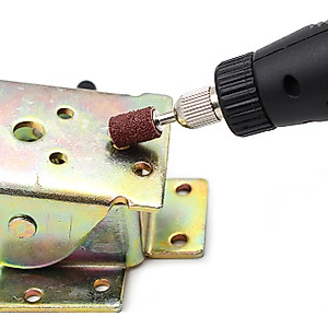 Driak 100 pics 1/4"/6.35mm Drum Sanding Sand 80 Grit Sanding Drum Sanding Sleeves Sander Mandrels Drum Fit Includes 2 Rubber Drum Mandrels