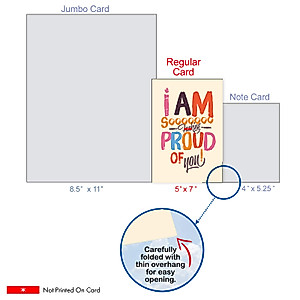 NobleWorks - 1 Funny Adult Congratulations Card with Envelope - Congrats Greeting, Appreciation - Sooooo Proud C6410CGG