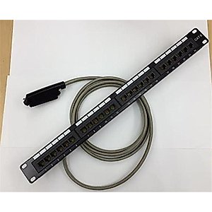 RJ21 Male Telco 24w RJ45 Patch Panel Cat 3 Cable for Cisco Voice VG224 PPS43 2m - 7 Ft.