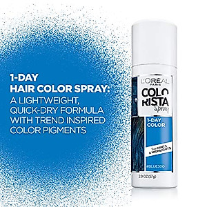 L’Oréal Paris Colorista 1-Day Washable Temporary Hair Color Spray, Blue, 2 Ounces