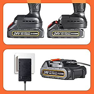 Mini Chainsaw Battery Replacement, 24V 2000mAh Rechargeable Battery, Cordless Electric Portable Handheld Chainsaw Accessories (Model 2)