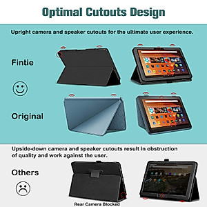 Fintie Case for All-New Amazon Fire HD 10 and 10 Plus Tablet (13th/11th Generation, 2023/2021 Release) - [Flex Stand] Premium Vegan Leather Multi-Angle Folio Cover, Shades of Blue