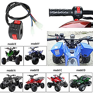 FVRITO Left Starter Kill Light Switch Ignition Key Switch Spark Plug for 50cc 70cc 90cc 110cc 125cc TaoTao RoKeta Coolster Roketa Sunl RPS ICEbear JCL Yamoto Jetmoto Kazuma Chinese ATV Quad 4 Wheeler