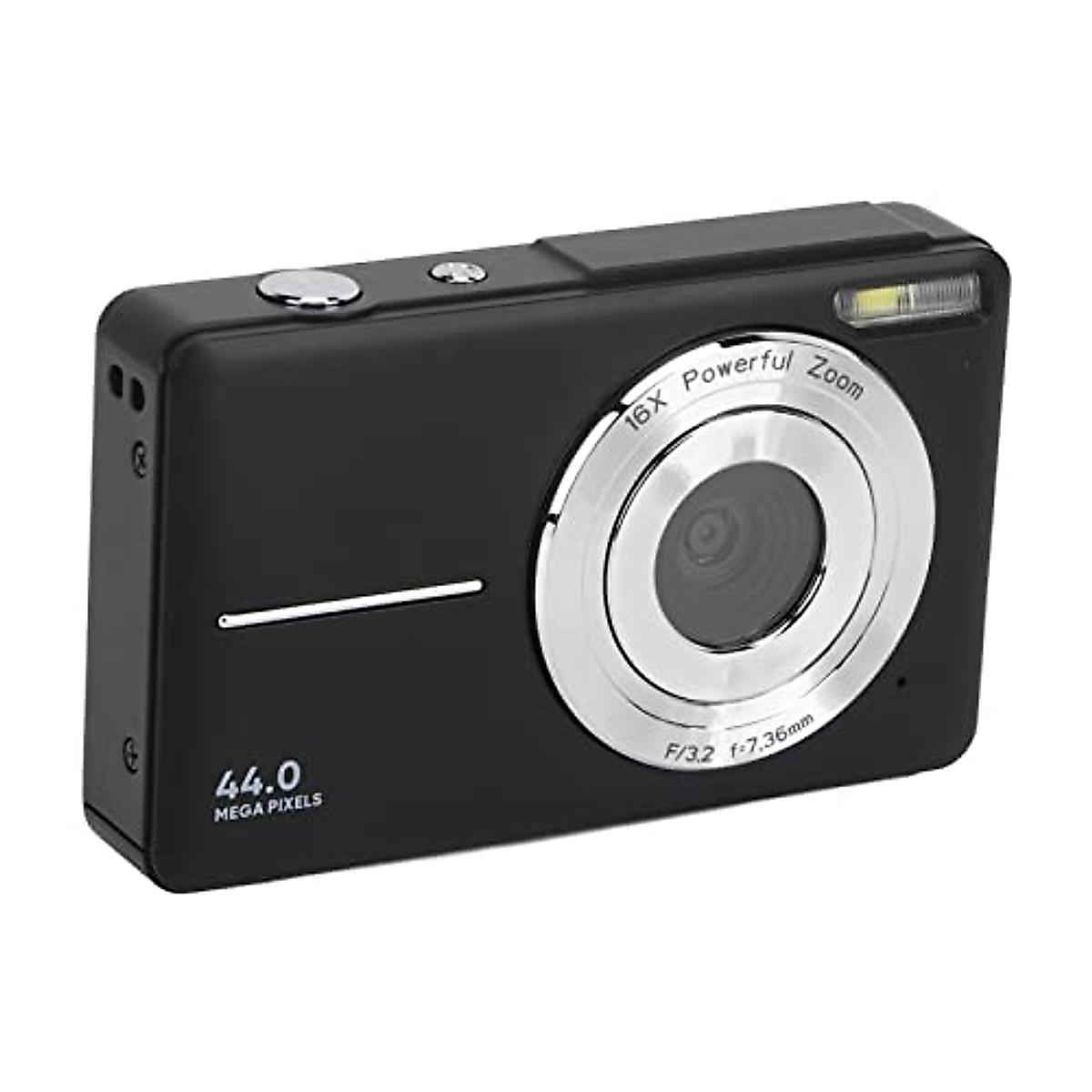 Compact Digital Camera, HD 1080P Type C Charging 44M Digital Camera for Photo for Travel (Black)