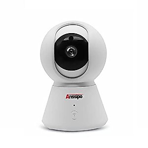 Anssipo Indoor WiFi Pan/Tilt Security Camera, 1080P 2.4GHz IP Surveillance Cameras, Smart Home Baby Monitor with 2 Way Audio, Motion Detection, Clear Night Vision, Cloud & SD Card Storage