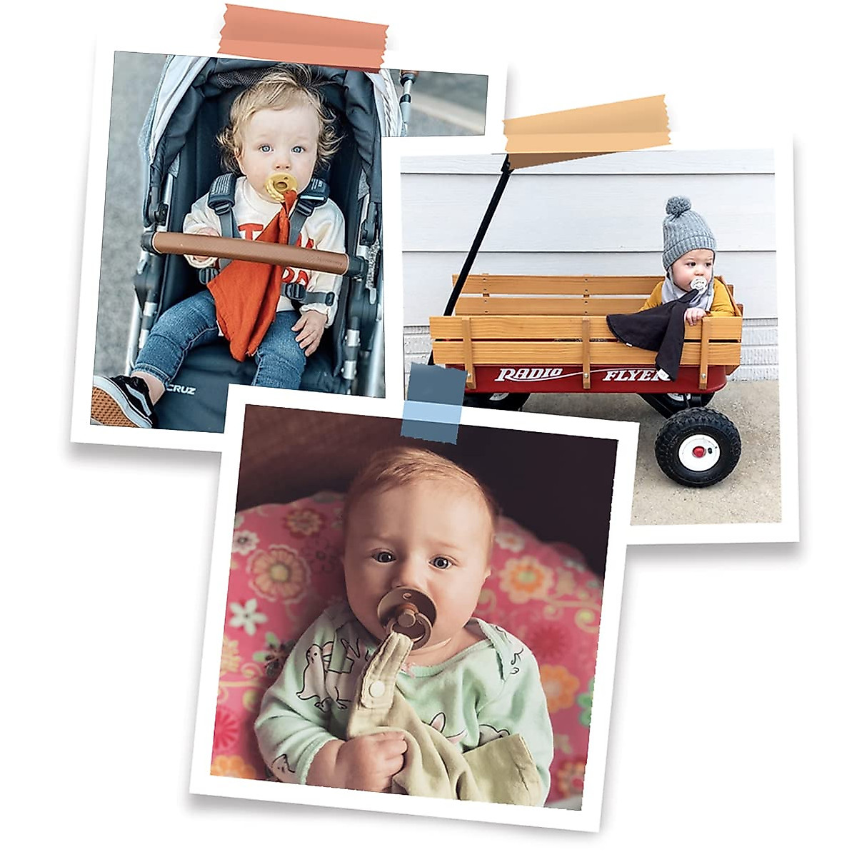 Kishu Baby Indi Organic Paci Blanket - Fairtrade & GOTS Certified 100% Organic Cotton Muslin Mini Baby Blanket with Snap to Secure Baby Pacifier - Pacifier Not Included (Lavender)