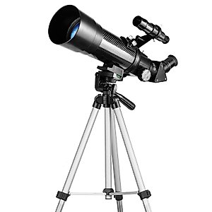 Telescope for Kids and Beginners - 70mm Apeture 400mm AZ Mount Telescopes for Adults - Good Partner to View Moon and Planet - Come with a Smartphone Adapter with 1.5X Barlow Lens and Adjustable Tripod