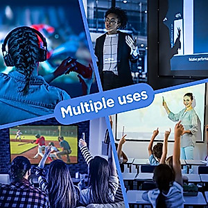 Shop Square Projector Screen - 120 inch Projector Screen for Outdoor Theater, Movie Viewing, Camping, Indoor Use - Foldable, Anti-Crease, Double-Sided Projection Monitor - 20 Hooks & 2 Ropes Included
