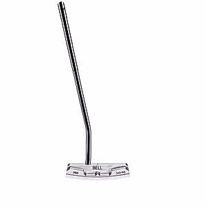 Bell H-360 Half-Offset CNC Milled Upright Lie Face Balance Golf Putter (76 Degree Lie) + Winn Dri-Tac Dark Gray Jumbo Grip | Made in USA (Right, 38)