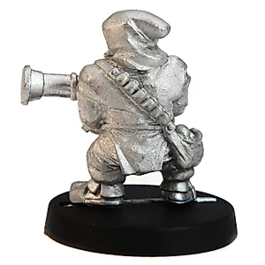 Stonehaven Dwarf Cannoneer No Beard Miniature Figure (for 28mm Scale Table Top War Games) - Made in US