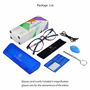 Blue Light Blocking Glasses for Women/Men, Computer Reading, Stylish Oval Frame (Pink Floral, No Magnification)