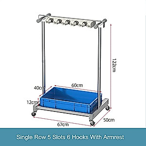 Utility Rack for Mops And Brooms,cleaning cart,Movable Commercial Mop Rack,Mop Drain holder,Can put wet mops,Cleaning Supplies Organizer, with Universal Wheels,House,Hotel,Office,Resterant Must Have (