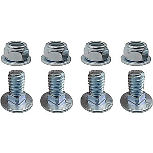 4pk 710-0451 710 0451 Stainless Steel Mounting Carriage Bolt Nuts kit fits Cub Cadet MTD 784-5580 710-0451 712-04063 Snowblower Skid Shoe (5/16-18)3/4"