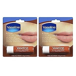 2 Pack Vaseline Cocoa Butter Lip Therapy Repair Balm Moisture Soft Glowing Lips