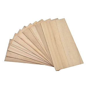 BetterUS 10Pcs Wooden Plate Model Thin Wood Sheets for DIY House Ship Aircraft Boat 200x100mm