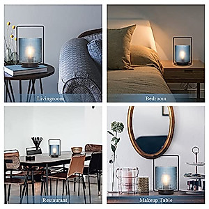 JHY DESIGN Battery Operated Table Lamp 8" H Cordless Lamp Battery Lamps LED Lantern Battery Powered with 6H Timer for Home Decor Events Parties Indoors Outdoors
