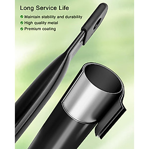 2 Pcs 80cm/31.5inch Garden Swing Replacement Rods for Hanging Swing Seat to Frame, Black Metal Round Rods