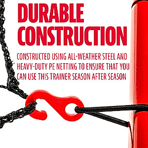 Franklin Sports Baseball Rebounder Net - 3-Way Baseball + Softball Pitchback Net + Fielding Trainer - Bounce Back Net for Fielding + Throwing Practice