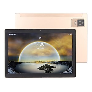 10.1 Inch Tablet Android 12 Tablet, Android Gaming Tablet, Octa Core Processor, 6GB RAM 256GB ROM, FHD Touchscreen, 8MP+16MP Dual Camera, 2.4G/5G WiFi, BT5.0, 7000mAh Battery (Gold)