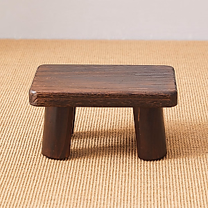 GZQWDC Wooden Foot Stool,Kids Wooden Bench,Wood Stool,Small Wood Bench,Wooden Steps,Kitchen Step Stool,Wood Plant Stand (14.2"x10.2"x7.1")