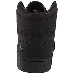 PUMA Mens Rebound Layup Sneaker, NUBUCK PUMA Mens Black-PUMA Mens Black-CASTLEROCK, 9.5