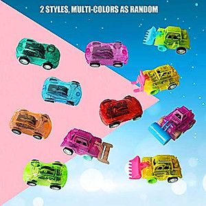 Himeeu 40 Pcs Pull Back Vehicles Mini Car Toys Friction Powered Racing Cars Mini Constructions Trucks for Preschool Toddlers Boys & Girls,Bulk Party Favors Toys
