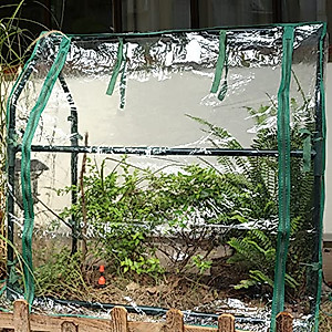 Gardzen Mini Greenhouse Heavy Duty Portable Green House, Clear Tent Indoor or Outdoor for Plants 36.2”(L) x18.9”(W) x33.3”(H)