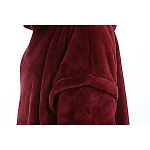 Zillywood Oversized Wearable Blanket Hoodie with Removable Sleeves, Hood and Bottom. Soft Customizable Fleece Blanket Hoodie with Sleeves, Wearable Warm Snuggle Blanket with Zippers. (Wine, One Size)