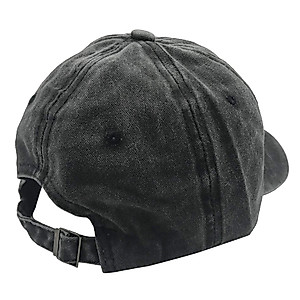 Unisex Make America MAGA Great Again Vintage Adjustable Baseball Cap Denim Dad Hat (One Size, Embroidered Black)