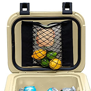 Maplefield Mesh Cooler Organizer Insert for Extra Storage Storage Net for Engel Cooler Accessories, RTIC Cooler Accessories, Yeti Cooler Accessories & More - Cooler Net for Dry Storage - [30x25]