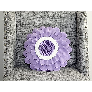 Flower Pillows - 3D Decorative Flower Pillow - Daisy Flower Round Pillow - Cherry Blossom Throw Pillow for Bed & Couch - Soft & Cozy Flower Shape Pillow - Handmade Flower Decorative Cover & Insert