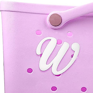 TOYMIS Decorative Lettering for Bogg Bag, Alphabet Letters Decor Letter Charms for Bogg Bag Accessories Alphabet 3D Letters for Personalizing Handbag DIY White (W)