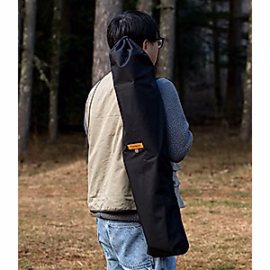 S'more Camping Aluminum High Armchair, Lightweight Folding Chair with Back Pocket, Portable Outdoor Chair with Carry Bag for Camping, Picnic, Fishing, Hiking, Sports Meeting, BBQ, Beach (Black)