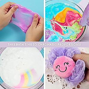 Just My Style MoodJoy Soak in Spirits Bubbly Bath Time Set by Horizon Group USA, Bath Spa Essentials, Lavender Bubble Bath, Rose Bath Soak, Magic Rainbow Bath Bomb, Aromatherapy Bath Kit, Bath Set