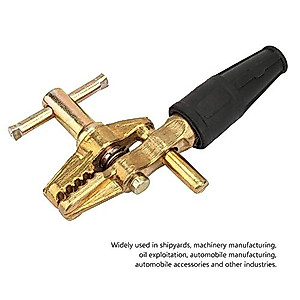 600A Ground Clamp, Grounding Clamp Brass Connector, Industrial Heavy Duty Brass Ground Welding for Welder Tools (brass)