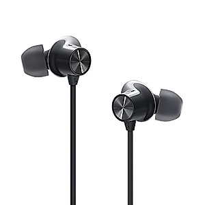 OnePlus Bullets Wireless Z Bass Edition in-Ear Earphone with Mic, Passive Noise Cancellation (Bluetooth 5.0, Quick Switch) (Bold Black)
