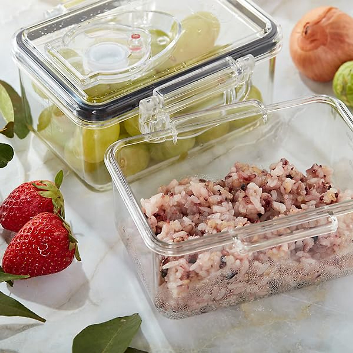 gotman Airtight Food Storage Container Rice pack (15.2 OZ, 1 Containers + 1 Steam Vent Lid)- BPA-Free, Safe Baby Food Container,Microwave & Freezer Safe Food Containers with Lids