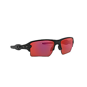Oakley Men's OO9188 Flak 2.0 XL Rectangular Sunglasses, Matte Black/Prizm Trail Torch, 59 mm