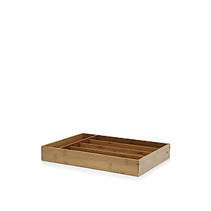 Core Bamboo Expandable Flatware Tray, Natural, Medium