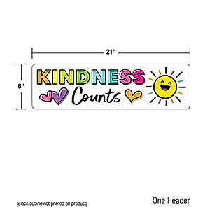 Carson Dellosa Kind Vibes Motivational Mini Bulletin Board Set—Kindness Counts Header with Inspirational Messages, Homeschool or Classroom Decor (15 pc)