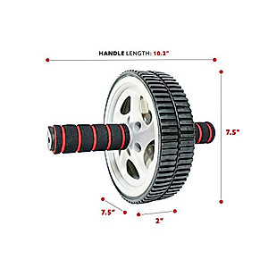 Sunny Health & Fitness Ab Roller Wheel for Abdominal Exercise Core Trainer Wheel Roller - NO. 003, Black