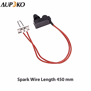 Aupoko 2 Sets Piezo Spark Ignition with Cable Push Button Igniter & Double Ignition Kit Electronic Igniter, Fit for Gas Fireplace Gas Oven Gas Heater Igniter