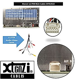 Xtenzi RCA Cord Assembly Harness Car Audio Video Compatible with Pioneer AVH240EX, AVH241EX, DMH130BT, DMH240EX, DMH241EX, DMH340EX, DMH341EX, DMH342EX