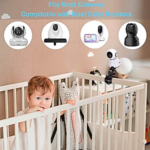 HelloCreate Baby Monitor Camera Bracket, 360 Degrees Rotatable Stable Camera Mount Bracket Baby Monitor Camera Mount Bracelet